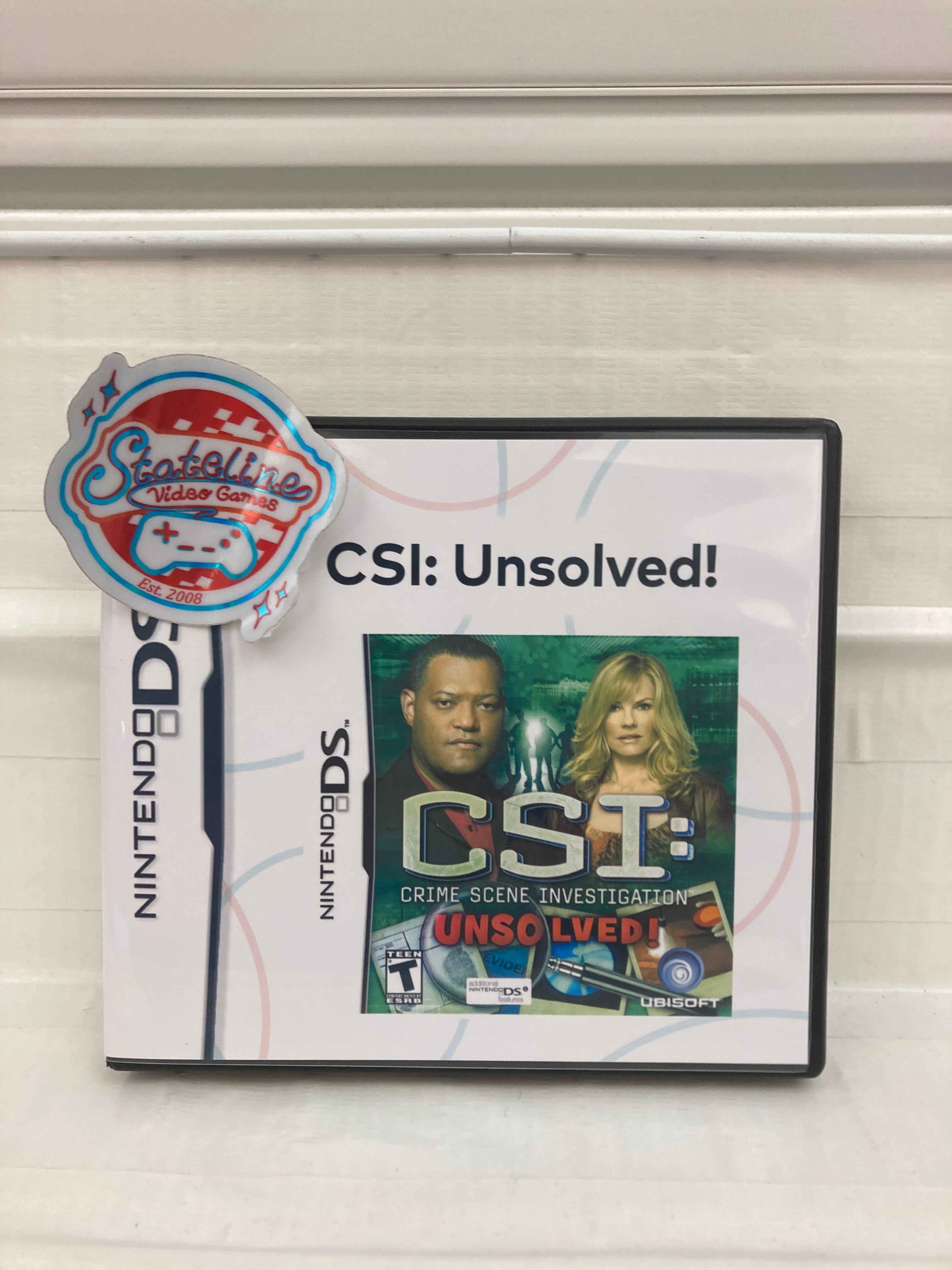 CSI: Crime Scene Investigation Unsolved - Nintendo DS – Stateline Video ...