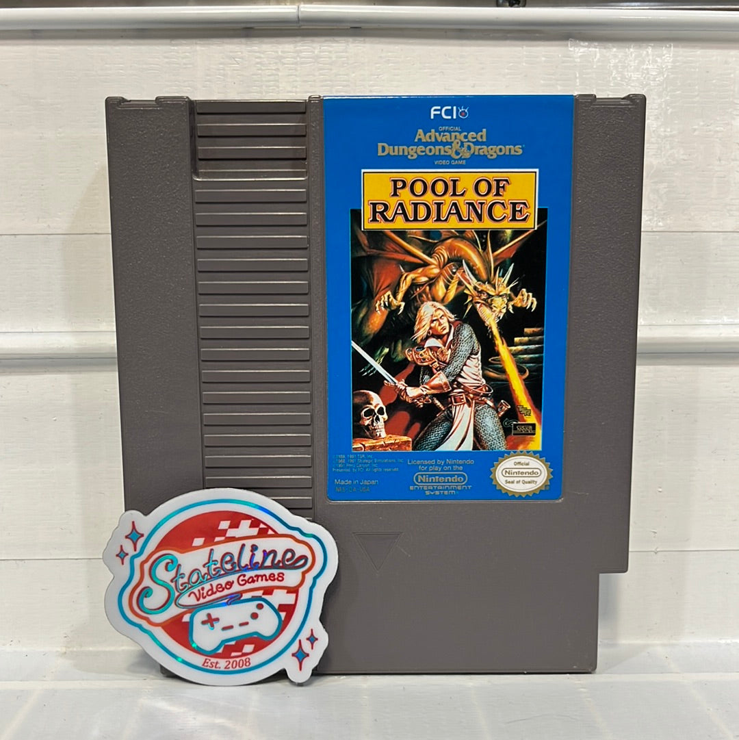 Advanced Dungeons & Dragons Pool of Radiance - NES – Stateline Video ...