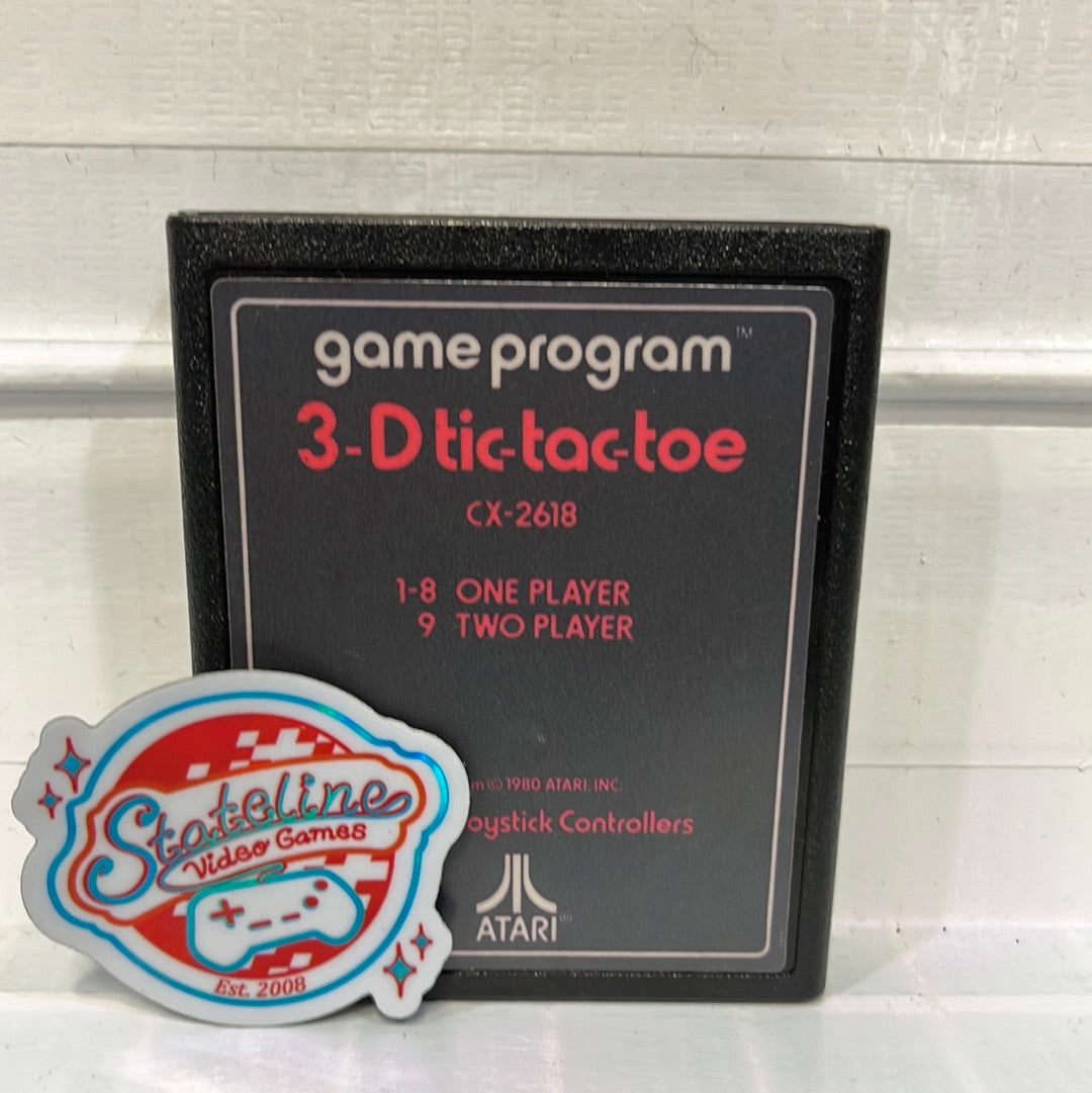 3D Tic Tac Toe [Text Label] - Atari 2600 – Stateline Video Games Inc.