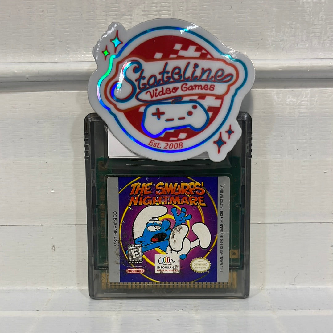 Smurfs Nightmare Gameboy Color Stateline Video Games Inc